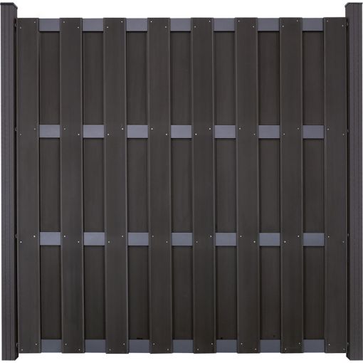 Clôture préfabriquée GroJa anthracite/argent, protection visuelle ...