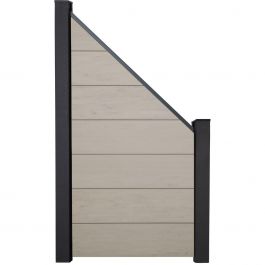 Clôture GroJa Grande raccord panneau à composer bi-color sand co ...