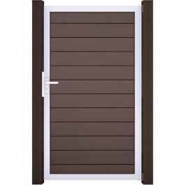 Portillon clôture emboîtable GroJa Solid couleur Terra