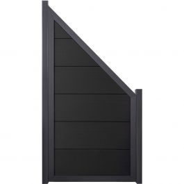 Clôture occultant GroJa Viento raccord gris anthracite avec cadre en ...