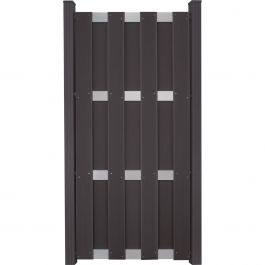 Clôture préfabriquée GroJa protection visuelle anthracite/argent ...