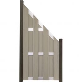 Clôture préfabriquée GroJa protection visuelle Bi-Color Sand ...