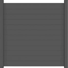 Clôture à emboîter GroJa Lumino aluminium anthracite DB703 panneau à ...