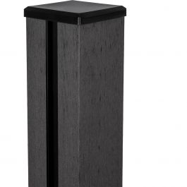 GroJa poteau de clôture à lames BPC gris anthracite