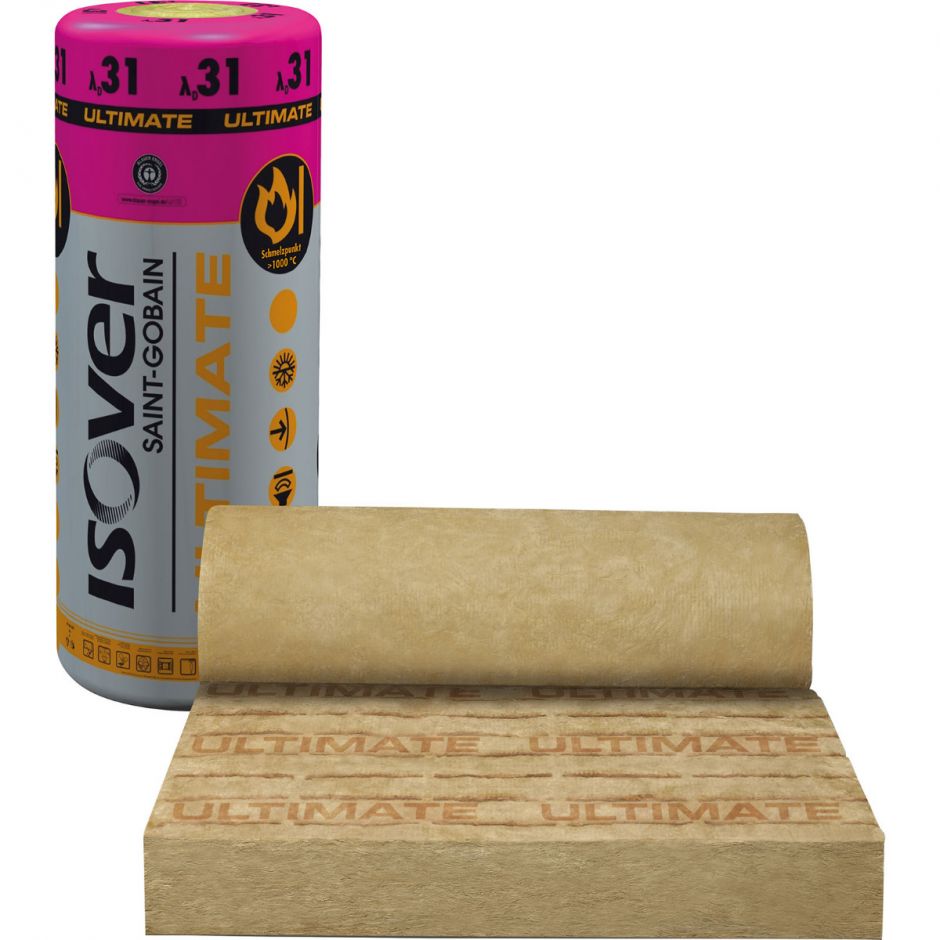 Laine de verre ISOVER Ultimate ZKF 031 anti-incendie pose entre chevrons